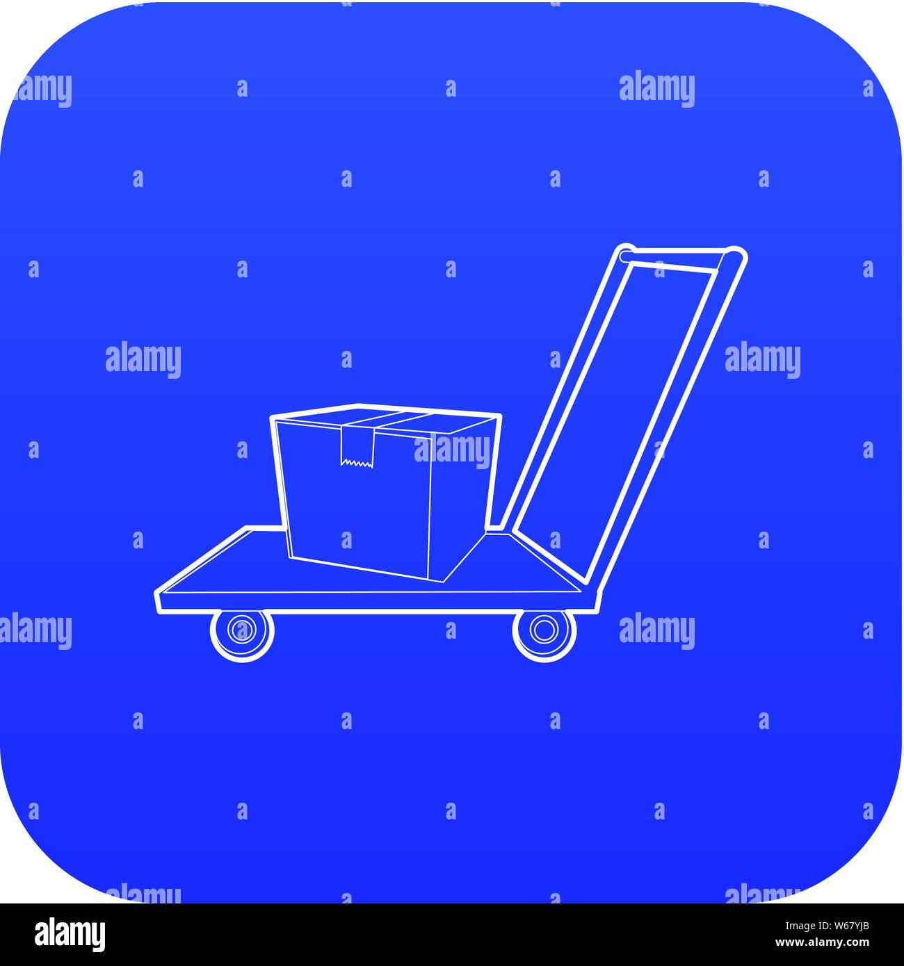 Warehouse trolley icon blue vector Stock Vector Image & Art - Alamy
