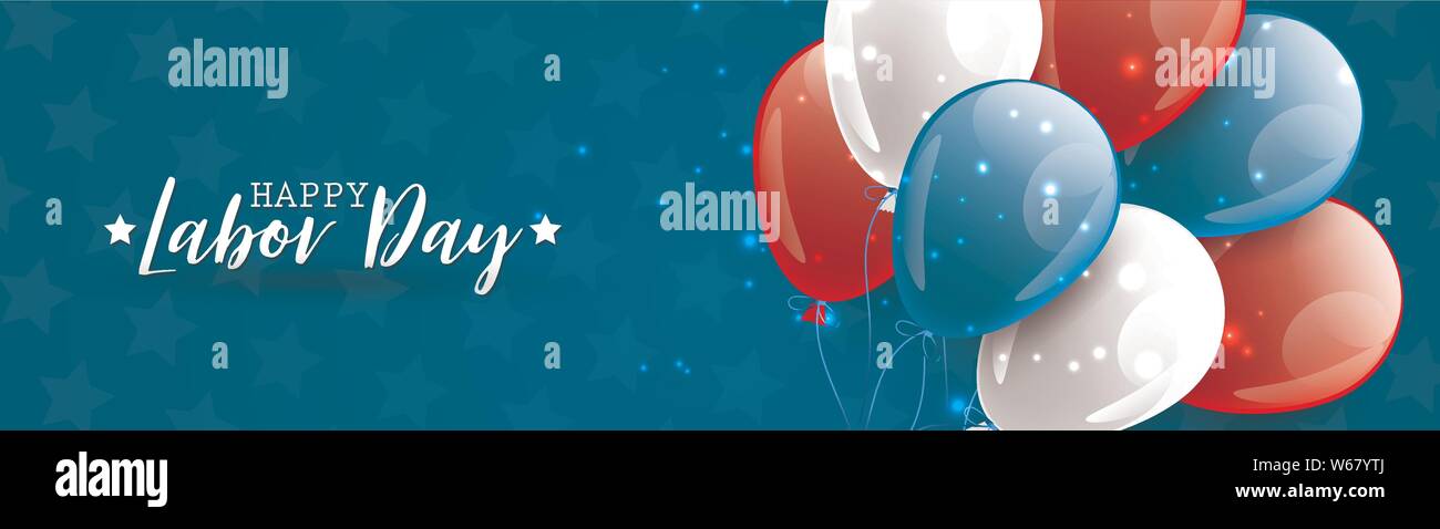 Happy Labor Day banner or website header design. USA National holiday ...
