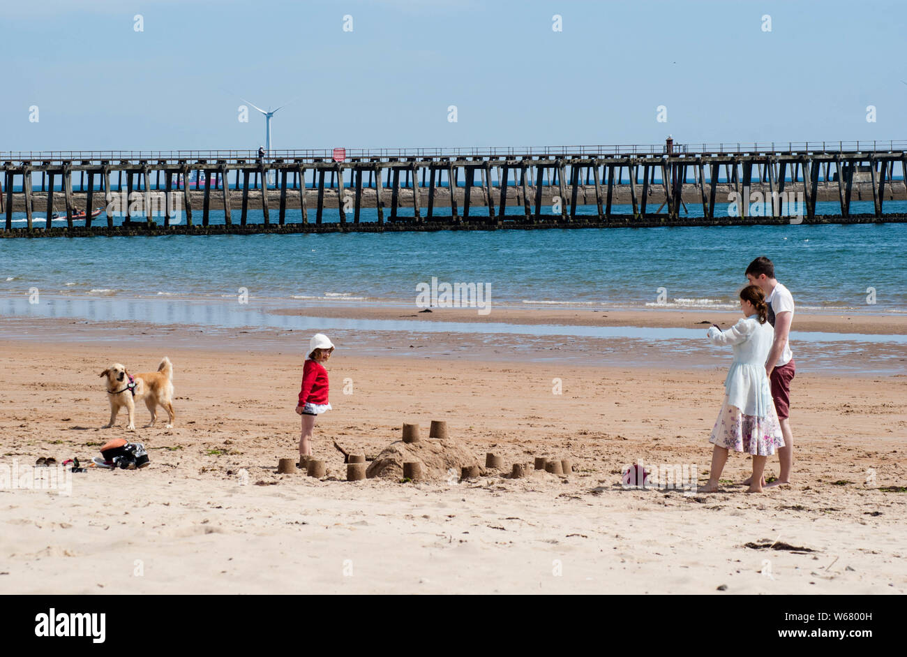Blyth pier, Northumberland Stock Photo - Alamy