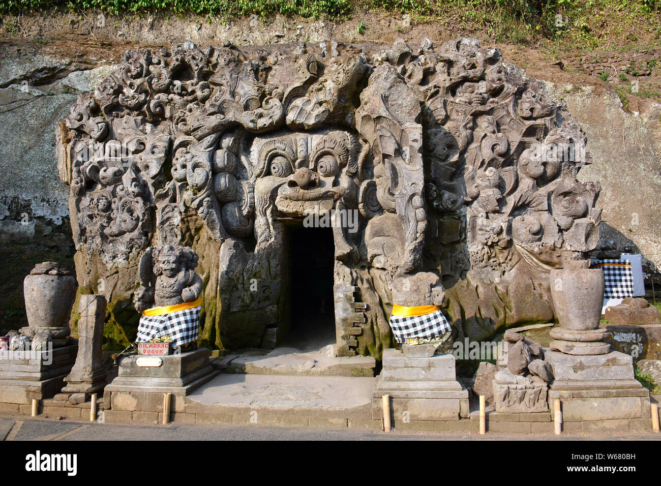 Goa Gajah, or Elephant Cave, is located Ubud, Bali, Indonesia, Asia ...