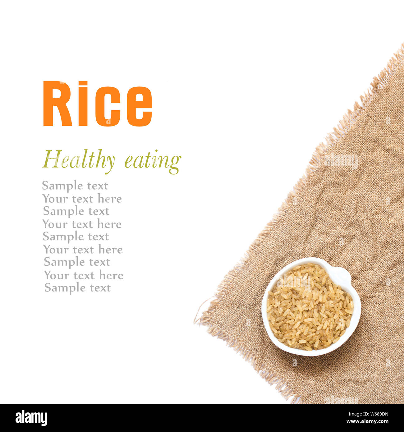 Organic white rice sample hi-res stock photography and images - Alamy