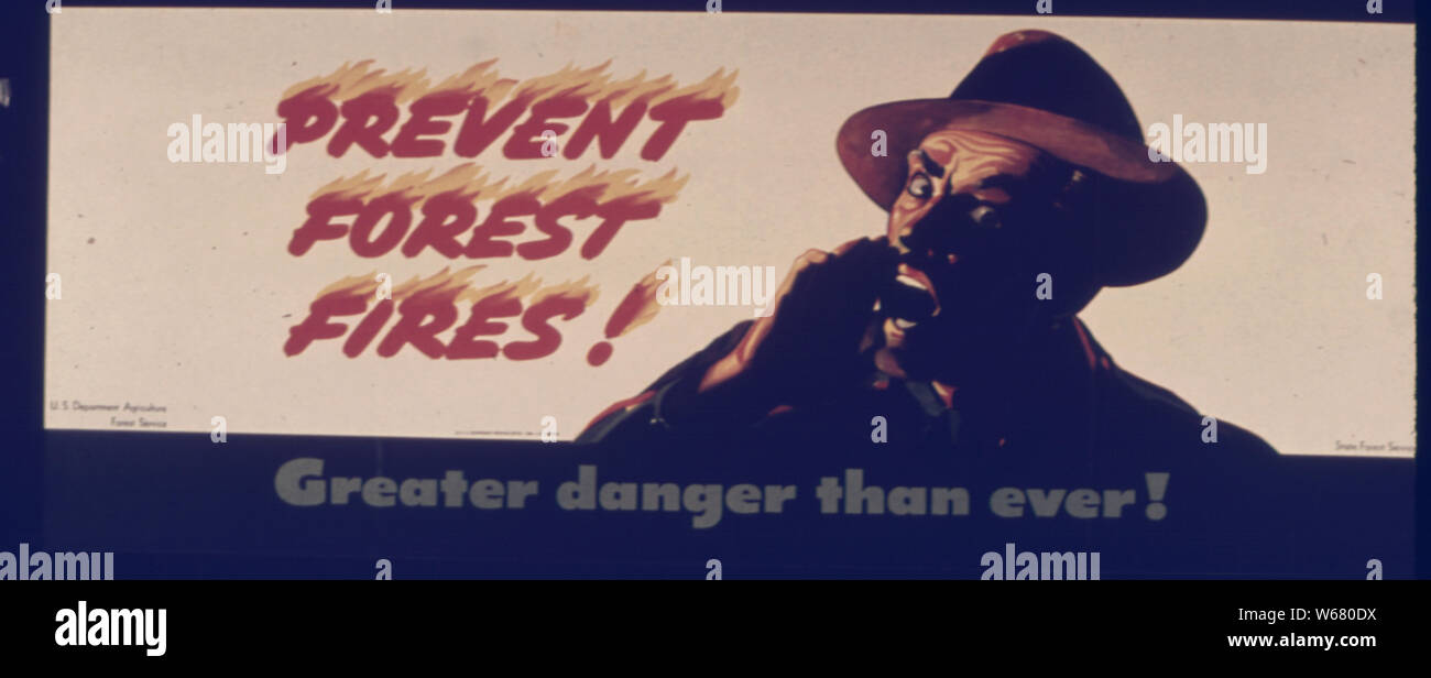 Prevent Forest Fires! Greater Danger than Ever! Stock Photo - Alamy