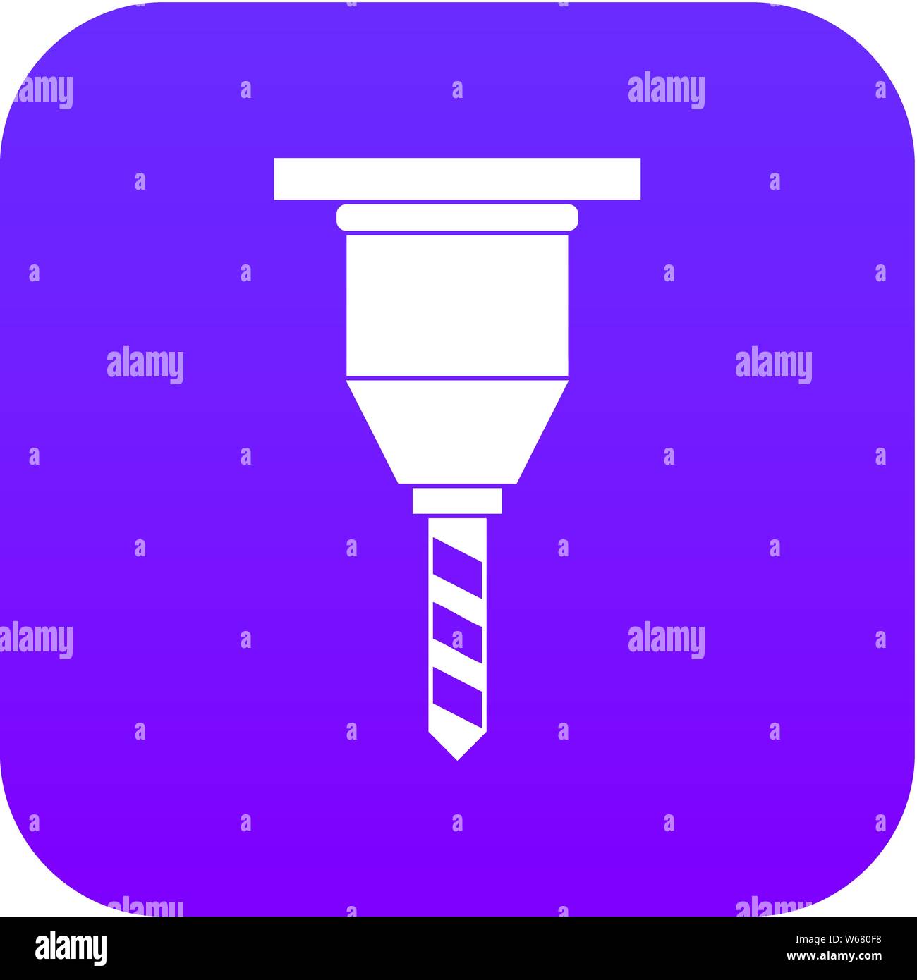 Drill bit icon digital purple Stock Vector Image & Art - Alamy