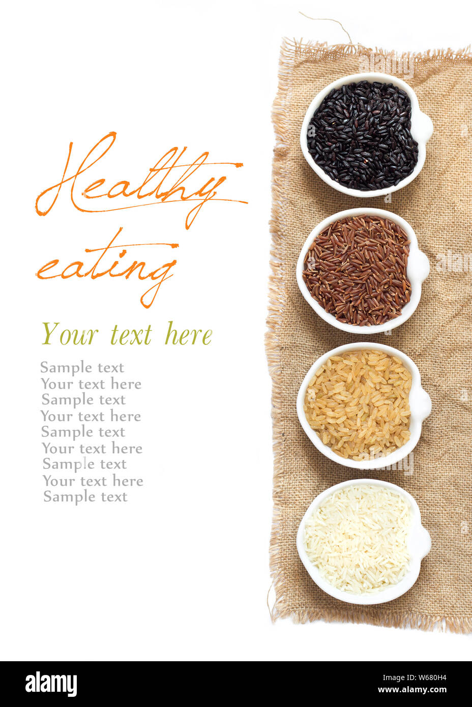 Organic white rice sample hi-res stock photography and images - Alamy