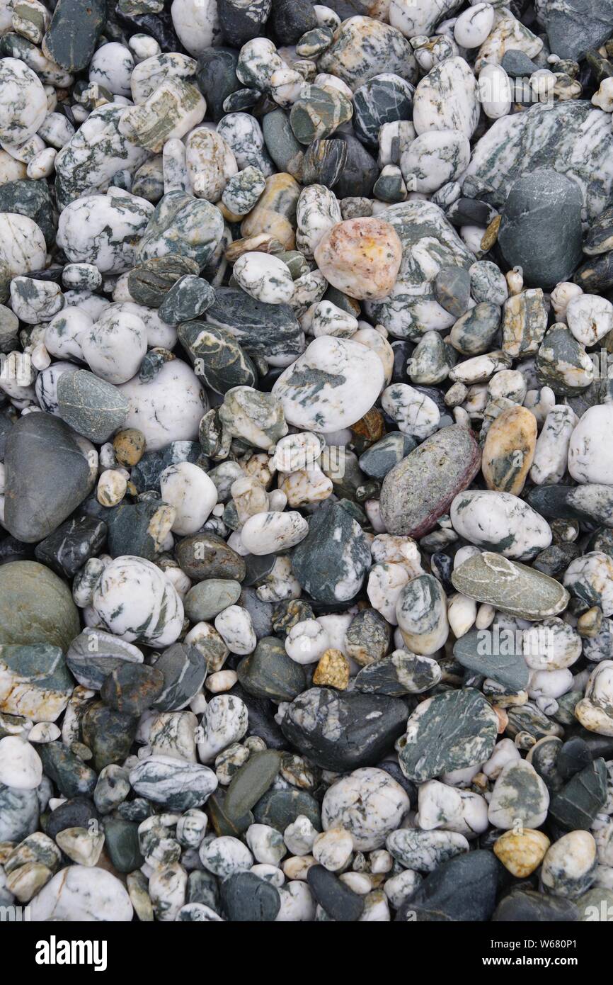 Natural Background of Wet Rounded Quartz and Metamorphic Grey Pebbles ...