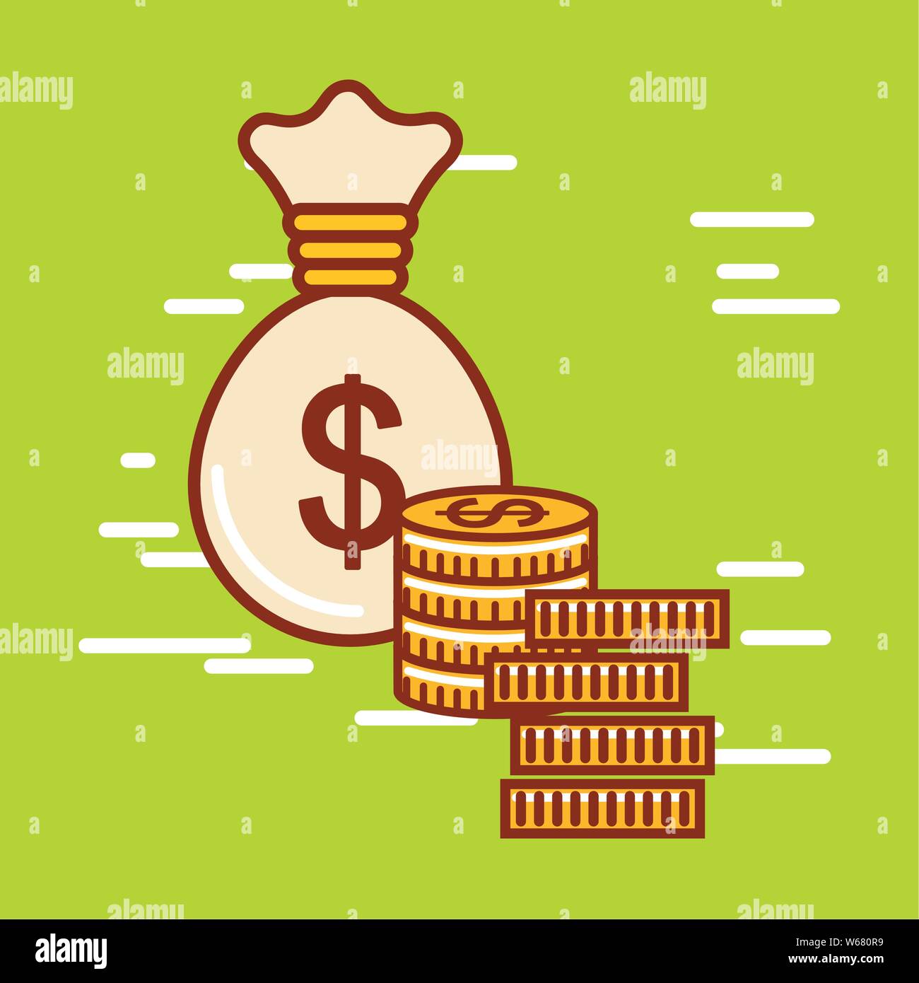 Money icon over green background design Stock Vector Image & Art - Alamy