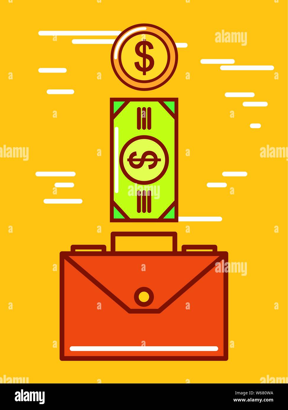 Money icon over yellow background design Stock Vector Image & Art - Alamy