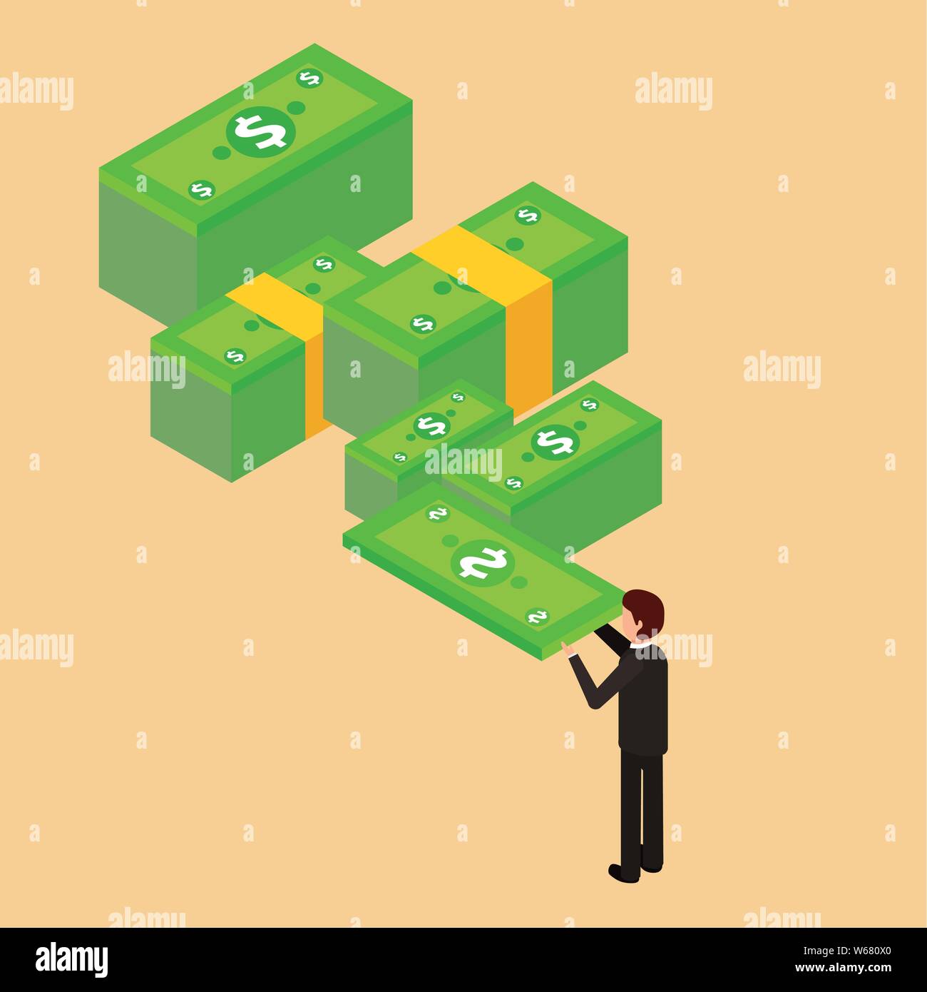 Money icon and businessman design Stock Vector Image & Art - Alamy