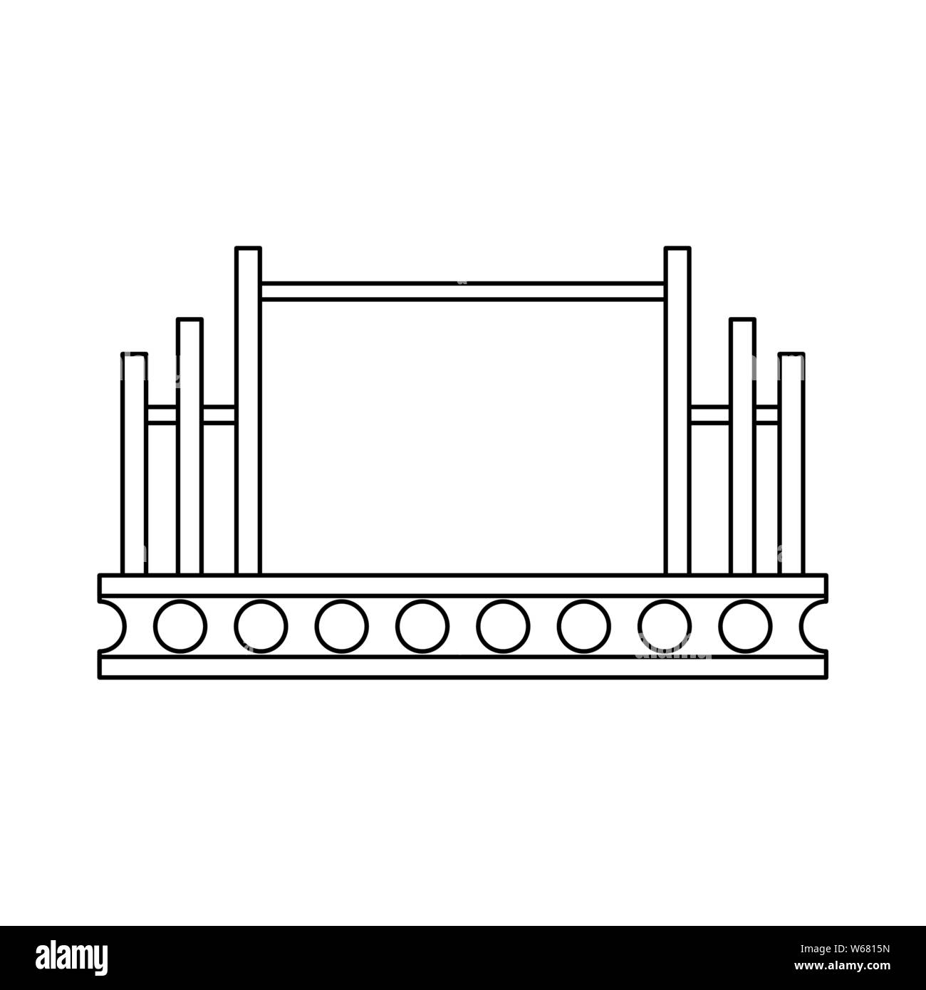 construction architectural engineering work cartoon in black and white ...
