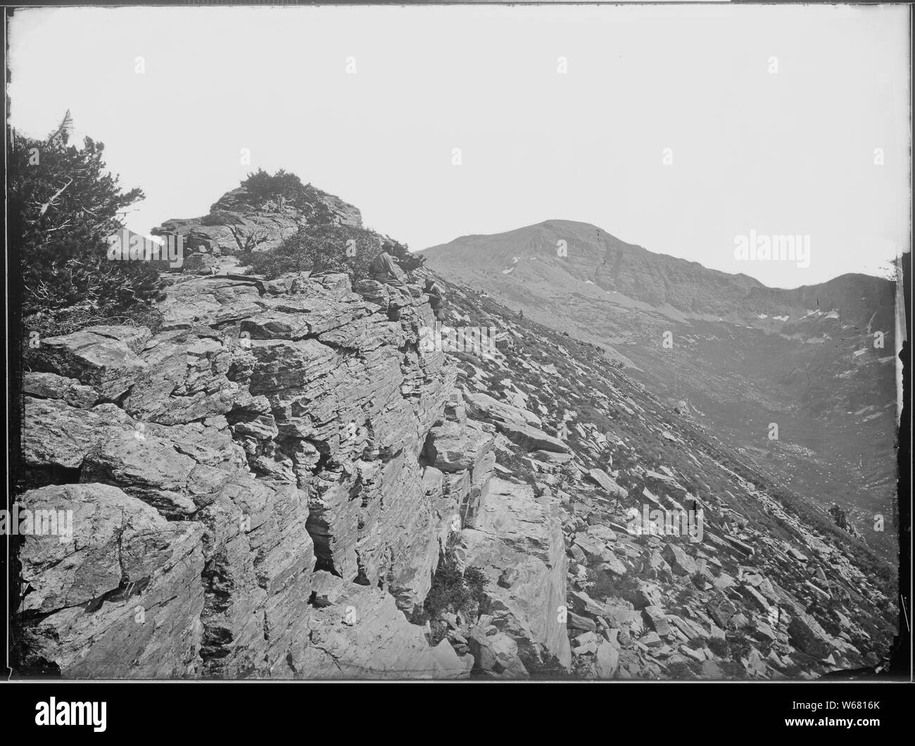 Quartzite Cliff. Summit of East Humboldt Mountains, Nevada Stock Photo ...