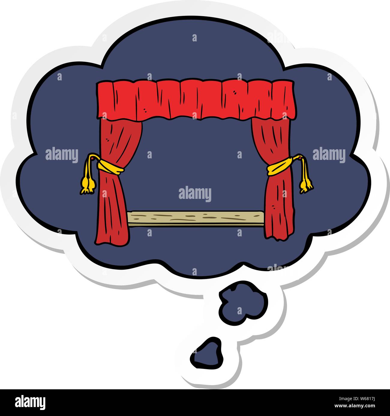 Printed curtains Stock Vector Images - Alamy