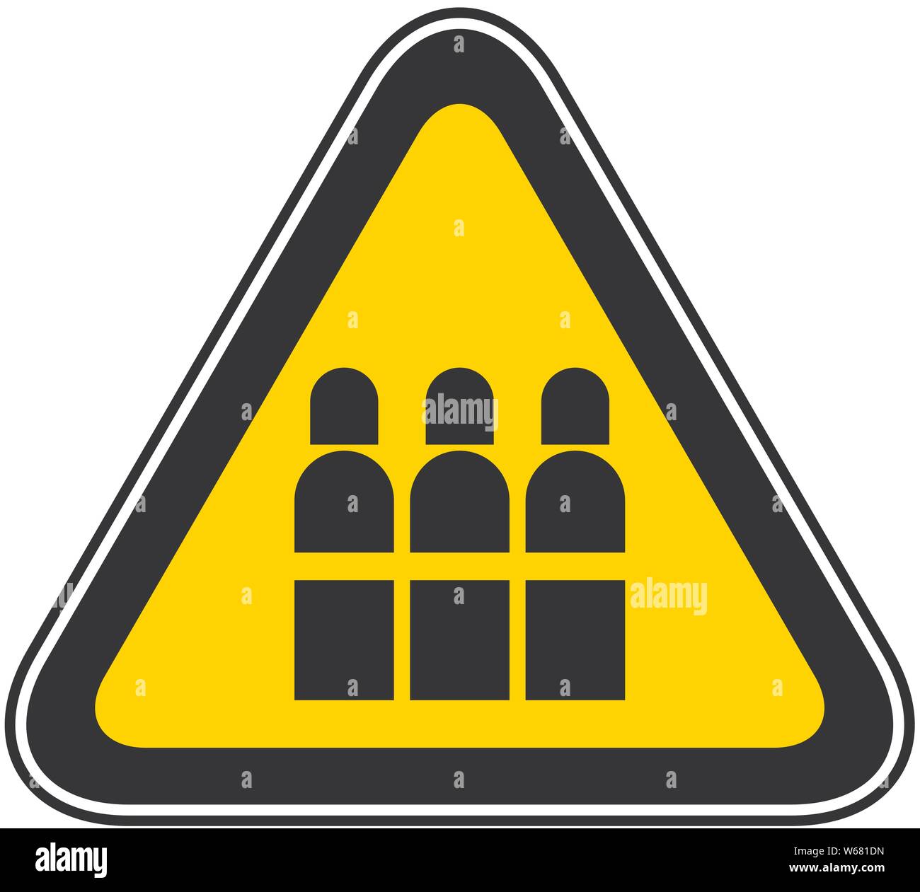 Triangular Warning Hazard Symbol Stock Vector Image & Art - Alamy