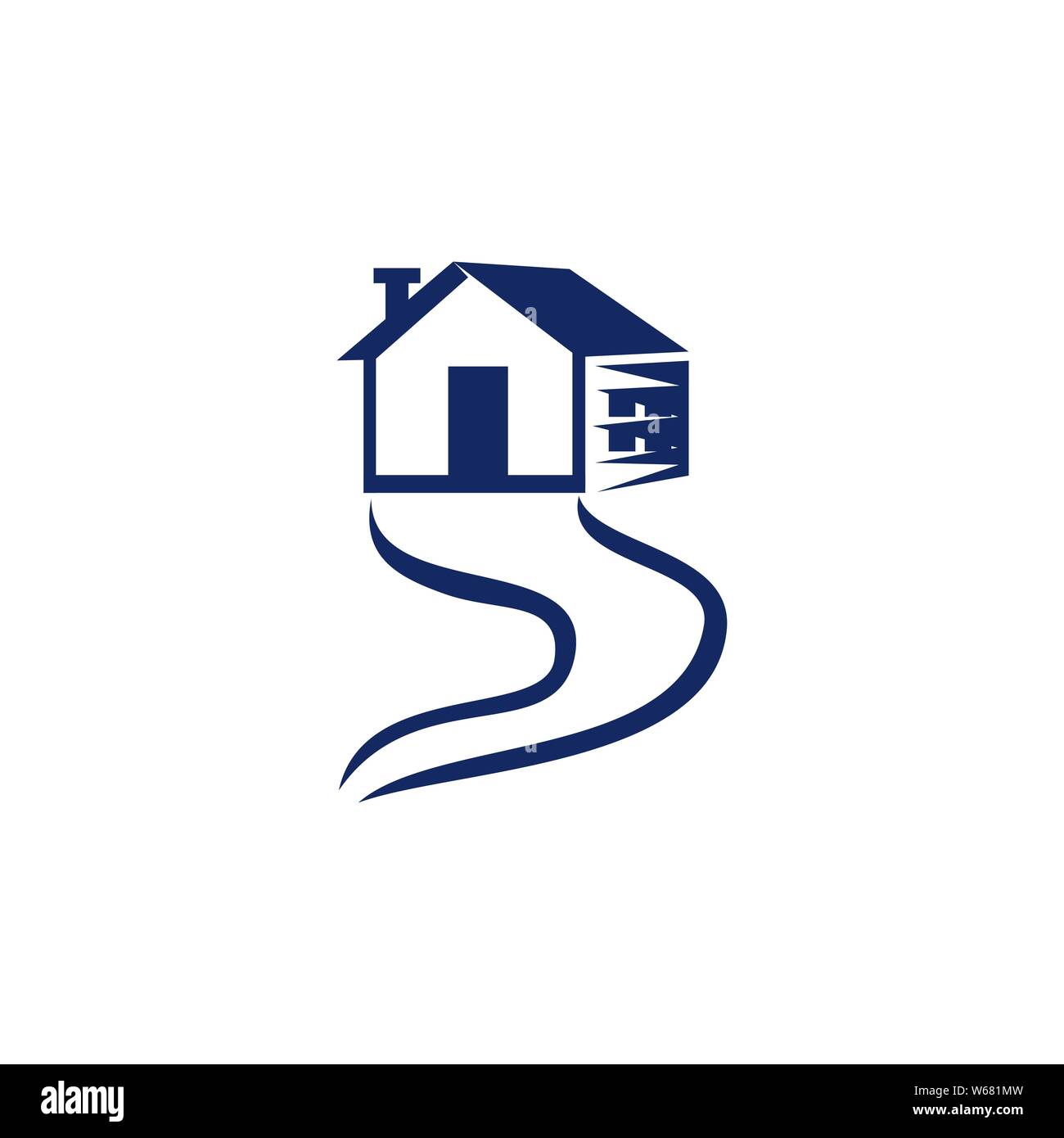 Real Estate Home Property Design Template Vector Stock Vector Image ...