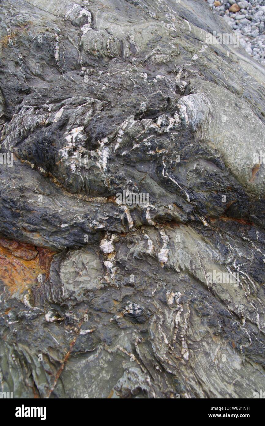 Natural Background of Metasedimentary Rock. St Agnes, North Cornwall ...