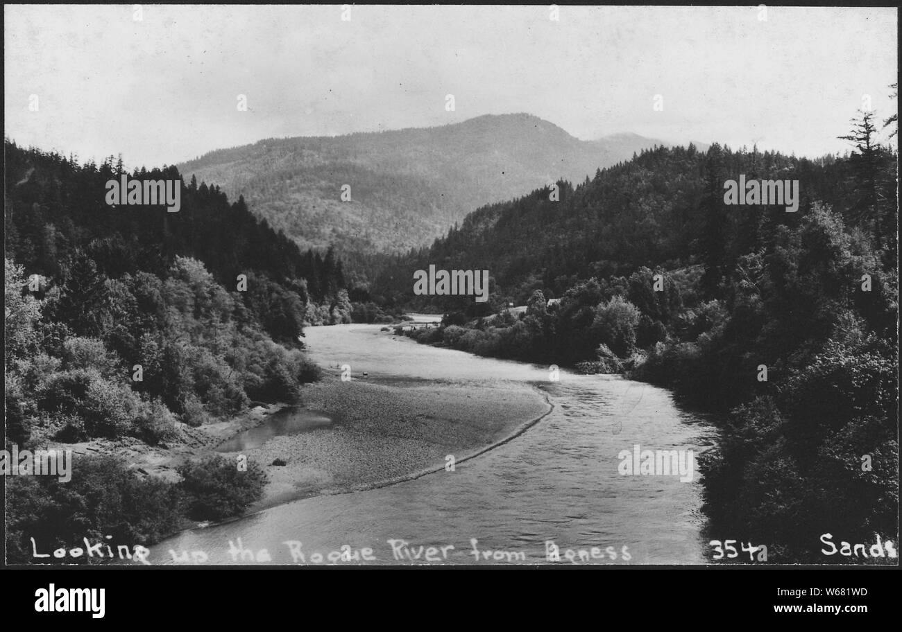 Looking up the Rogue River from Agness, Oregon; General notes: Copy by ...