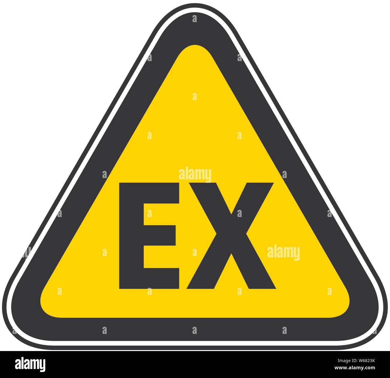 Triangular Warning Hazard Symbol Stock Vector Image & Art - Alamy