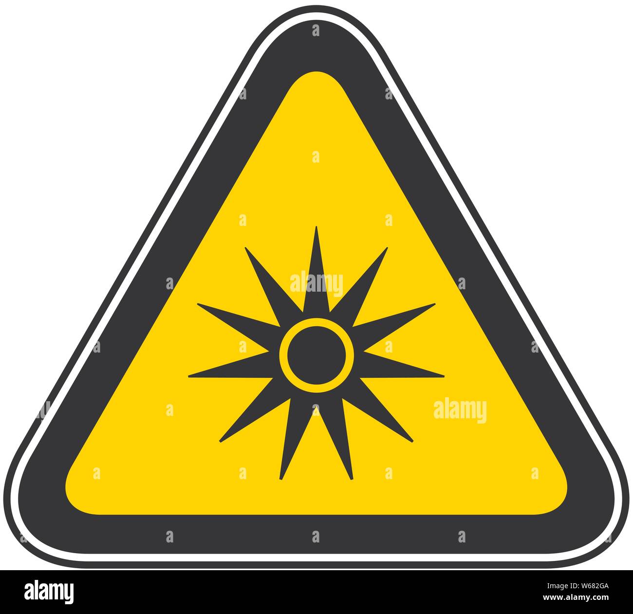Triangular Warning Hazard Symbol Stock Vector Image & Art - Alamy