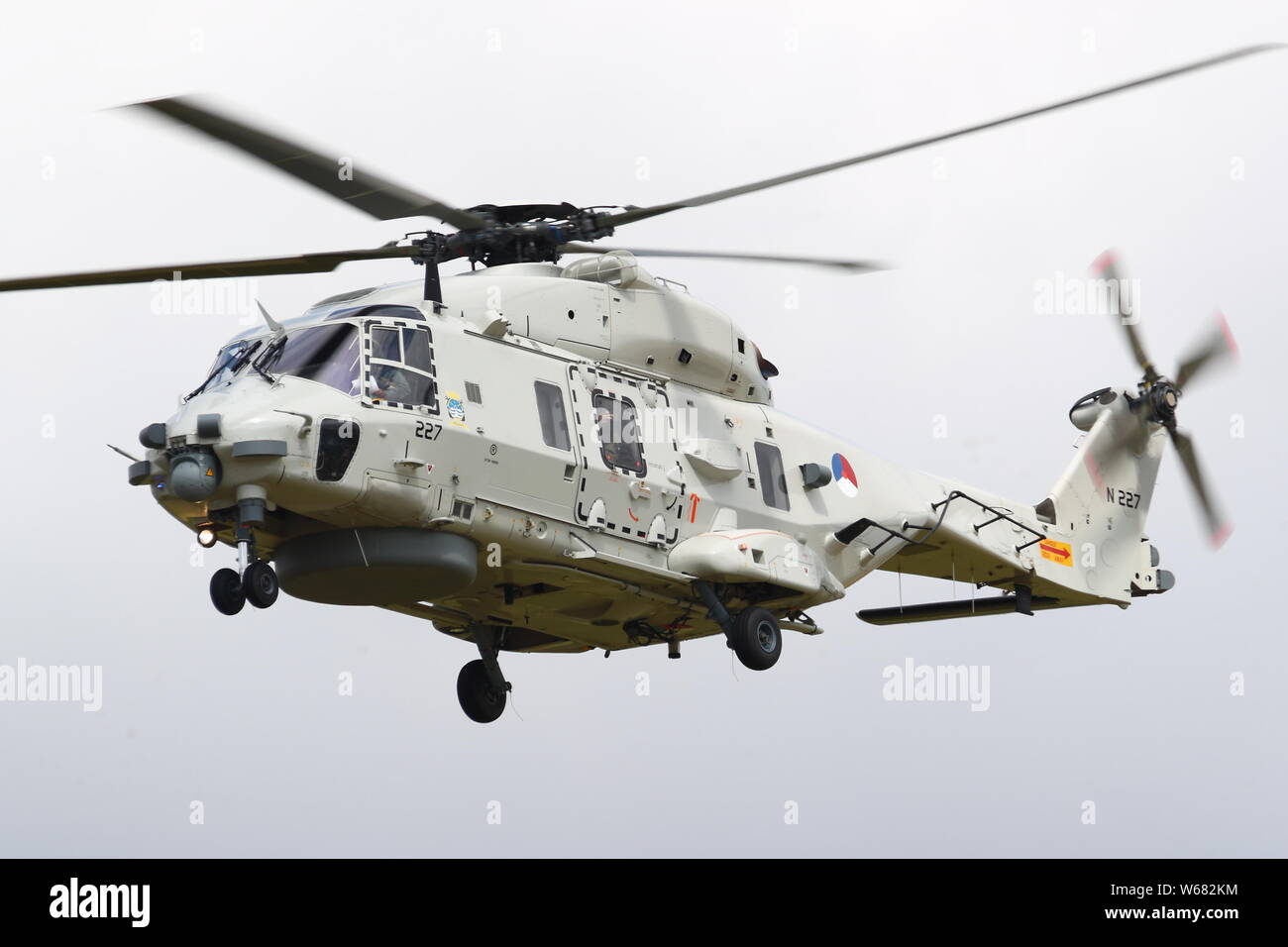 Dutch NH Industries NH90 helicopter arriving at RIAT 2019 at RAF ...