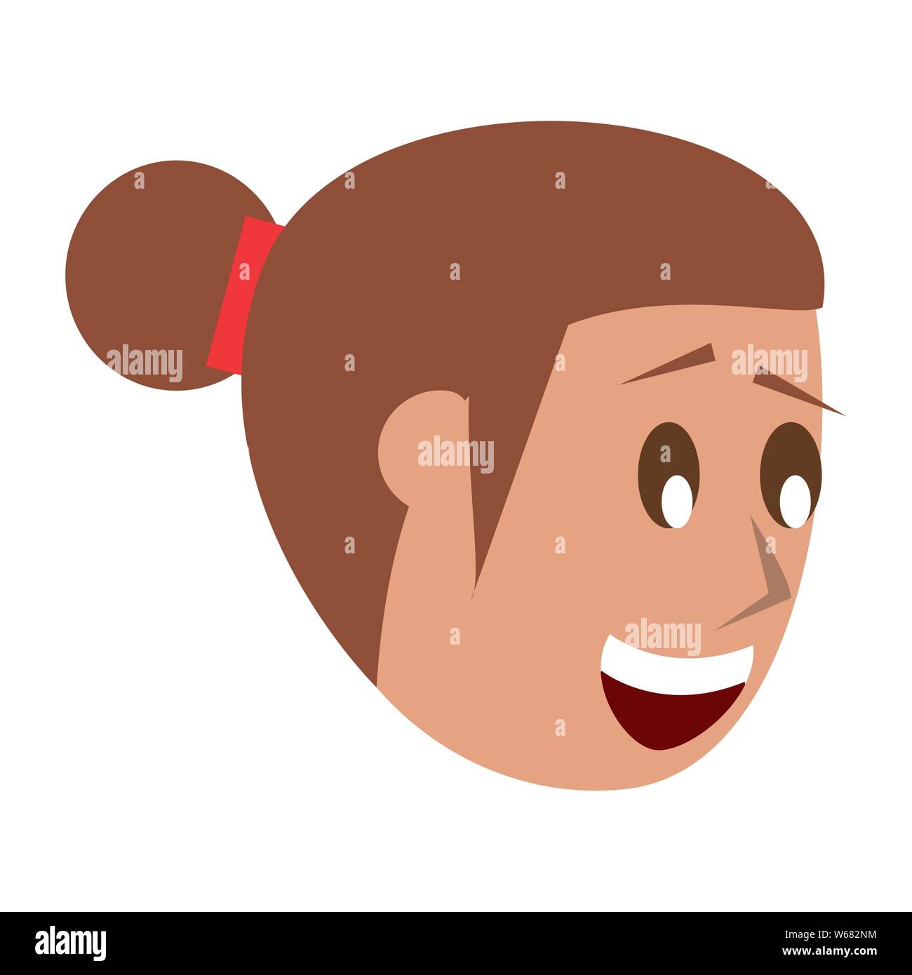face young woman head cartoon Stock Vector Image & Art - Alamy