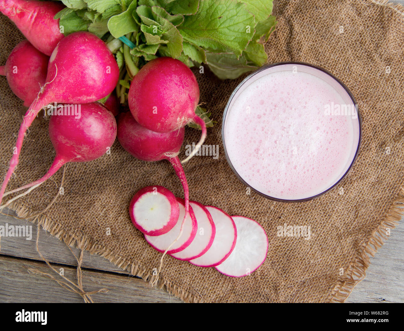 Fresh radish smoothy juice Stock Photo - Alamy