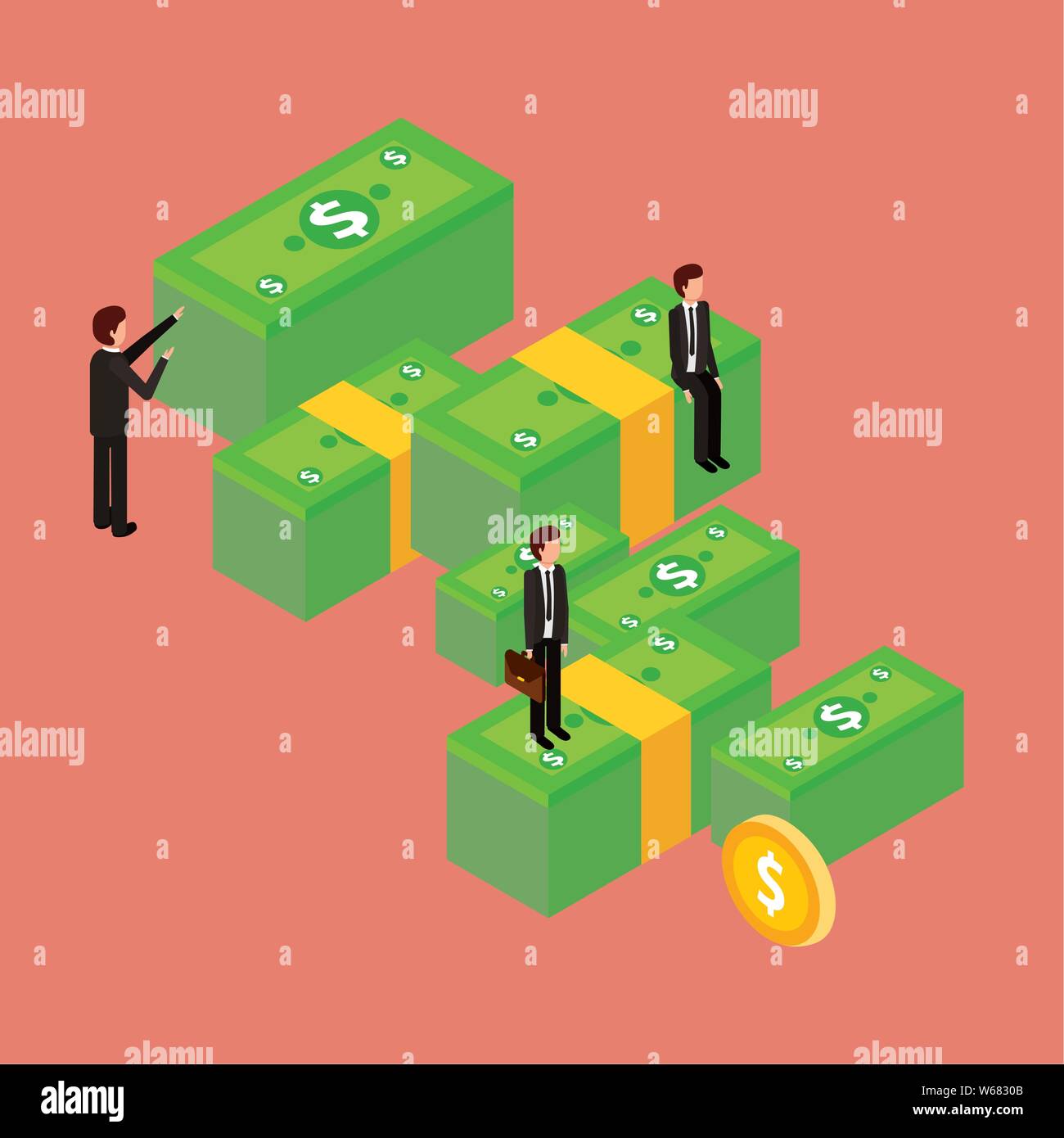 Money icon and businessman design Stock Vector Image & Art - Alamy