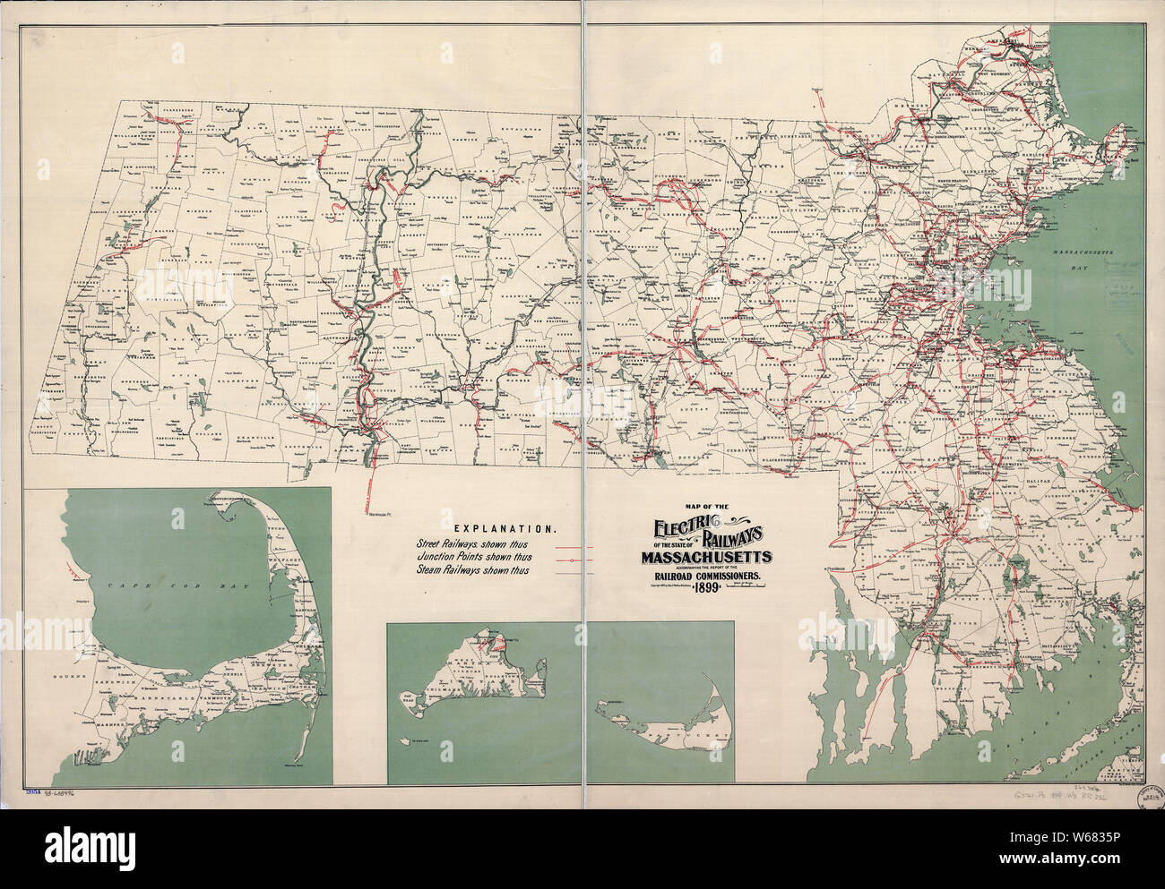 0131 Railroad Maps Map of the electric railways of the state of ...