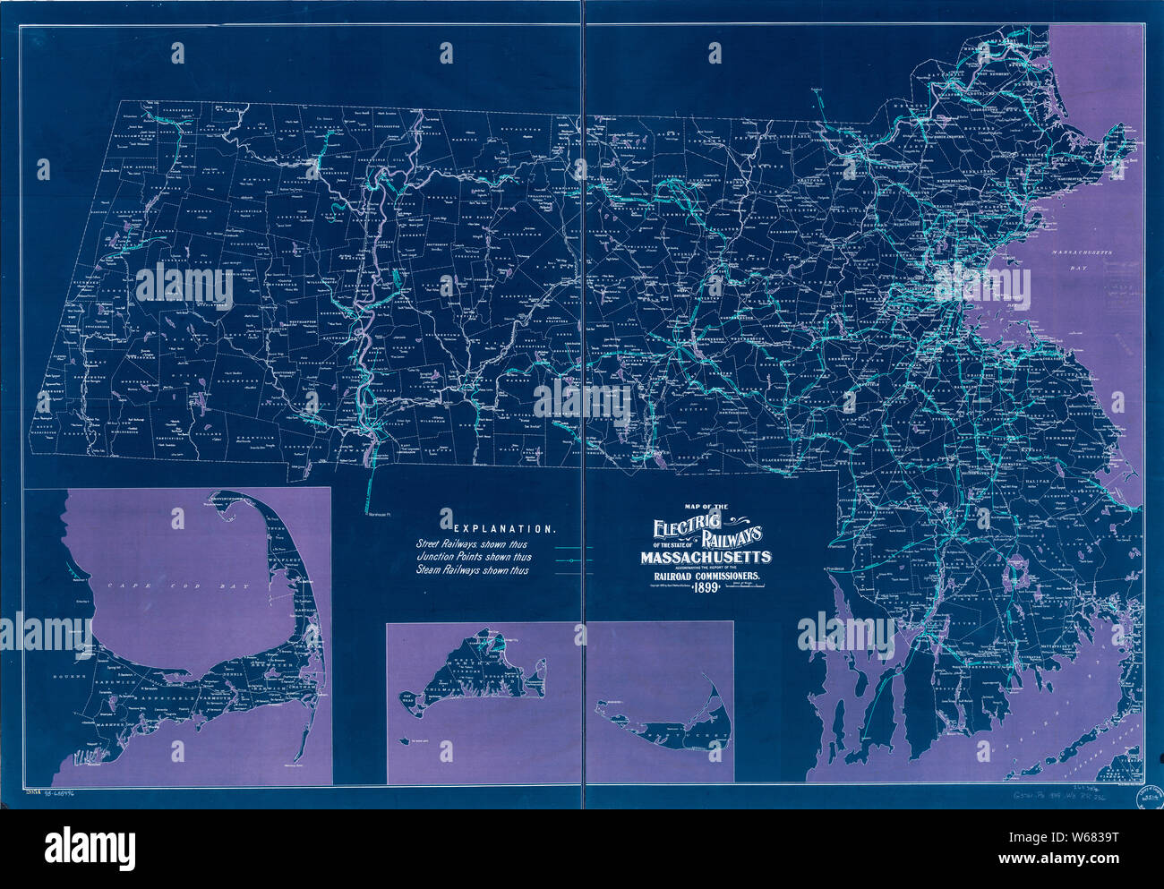 0131 Railroad Maps Map of the electric railways of the state of ...