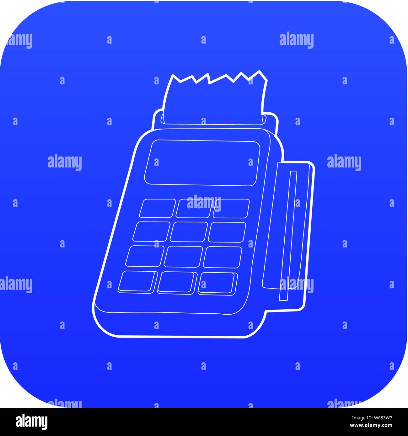 Card reader icon blue vector Stock Vector Image & Art - Alamy