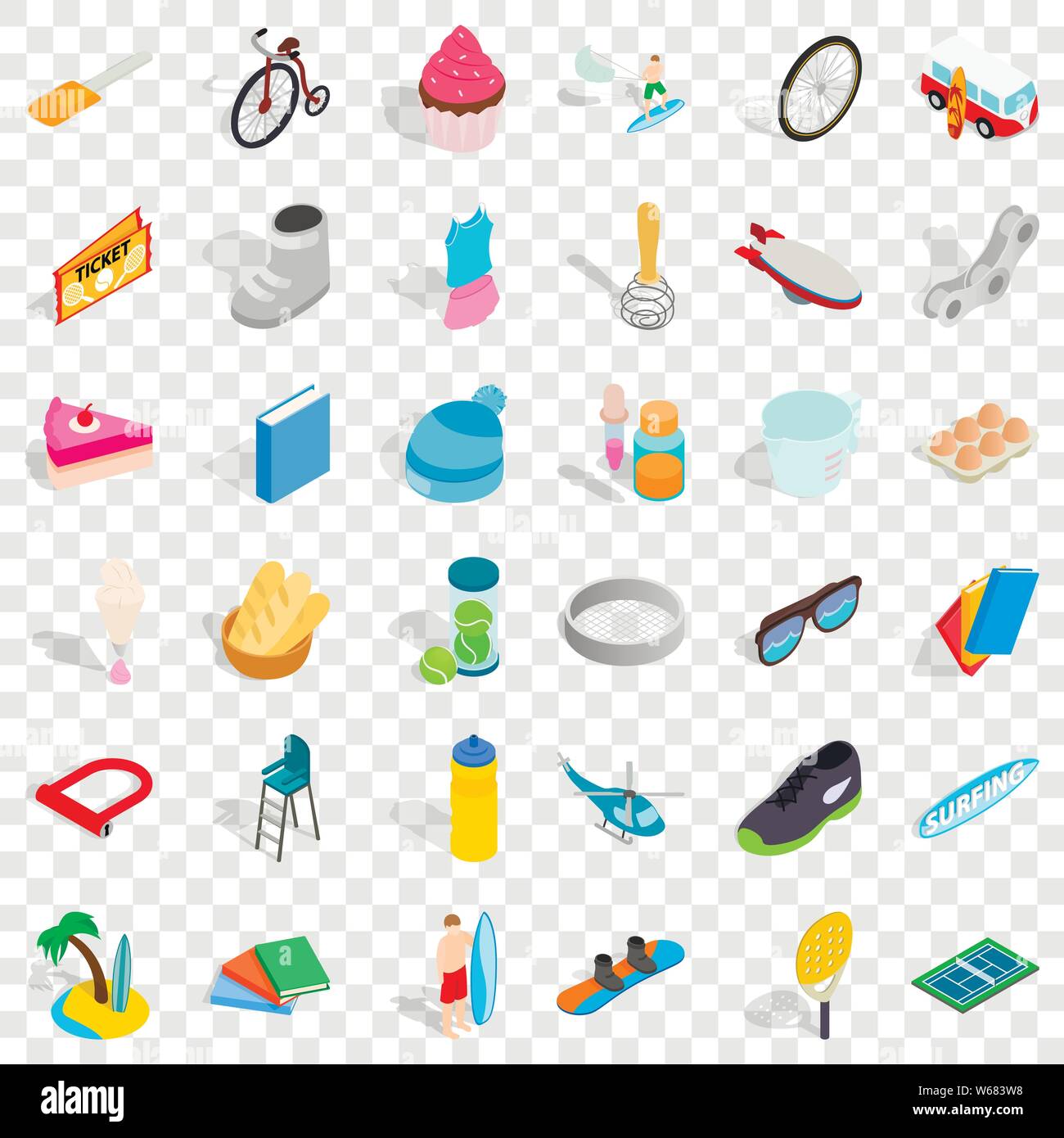 Ticket icons set, isometric style Stock Vector Image & Art - Alamy