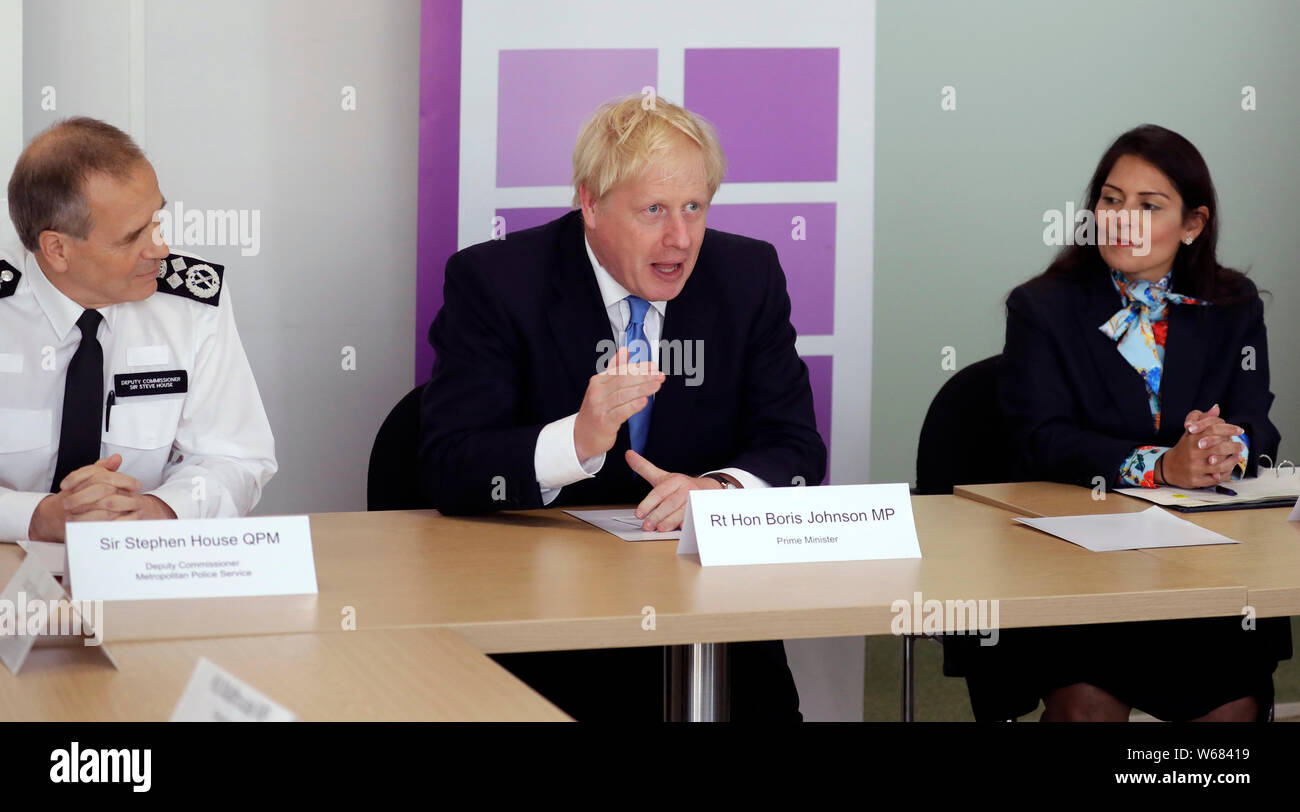 Prime Minister Boris Johnson with Sir Stephen House QPM, Deputy ...
