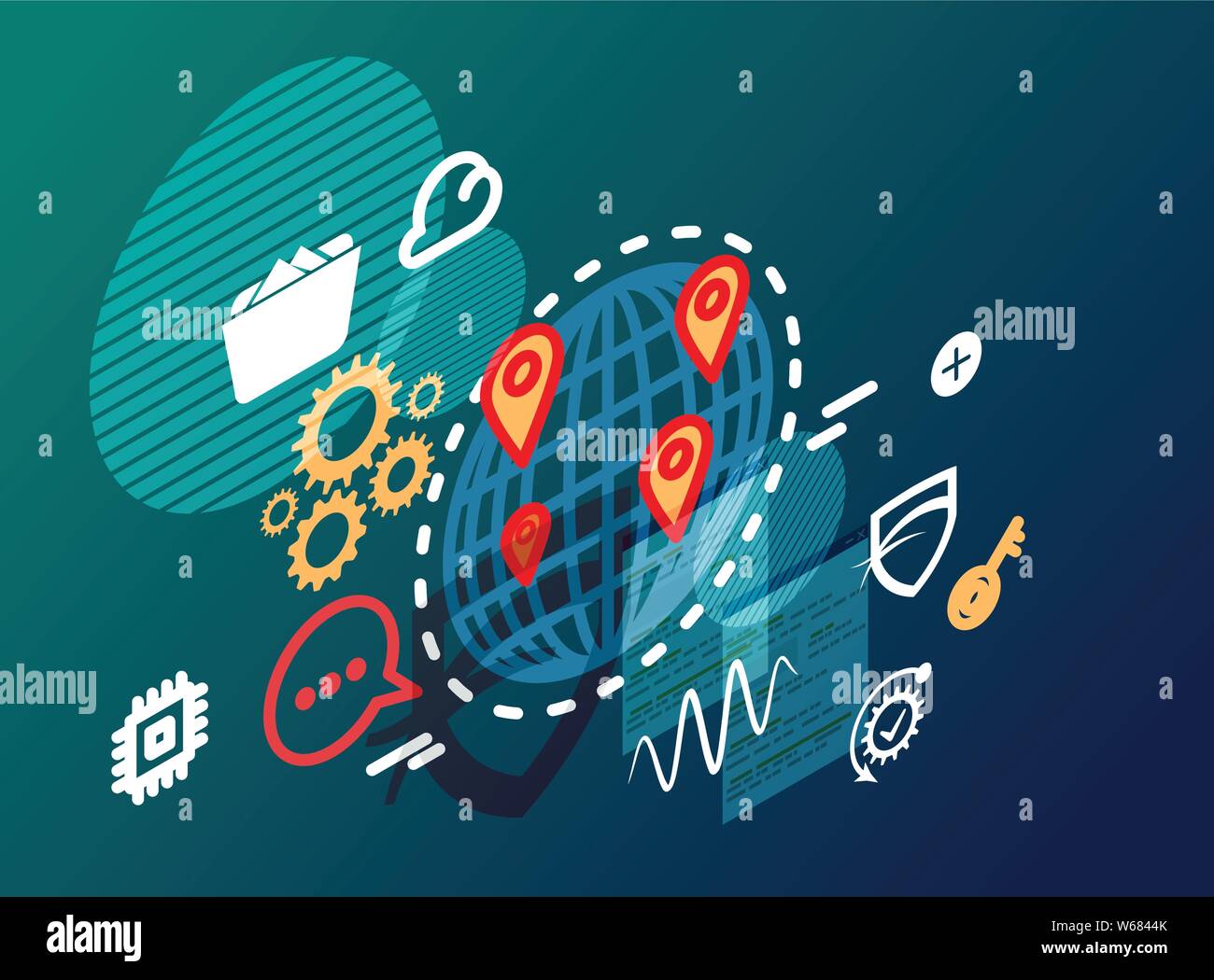 Global Connectivity Illustration as EPS 10 File Stock Vector Image ...