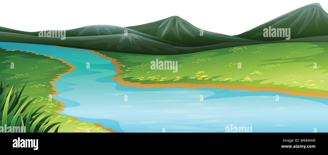 Natural environment lanscape scene illustration Stock Vector Image ...