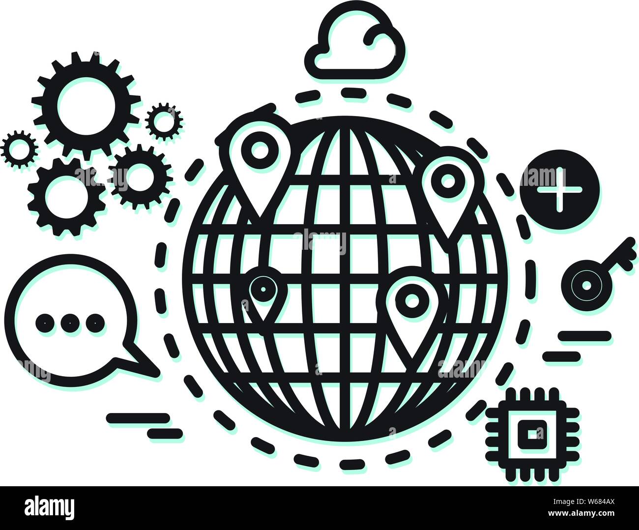 Global Connectivity Illustration as EPS 10 File Stock Vector Image ...