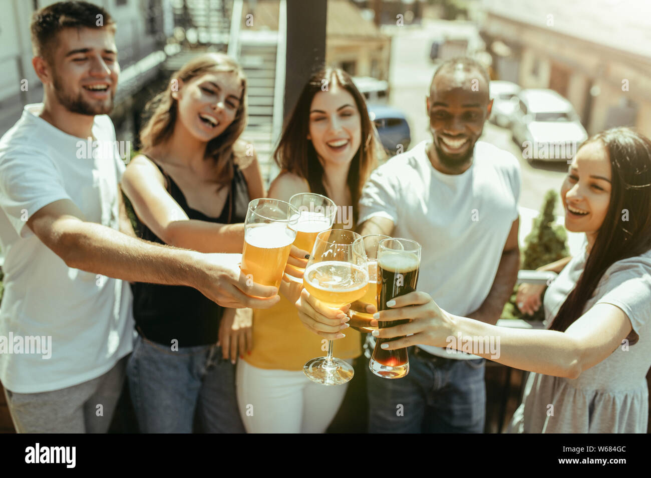 Friends Drinking Together