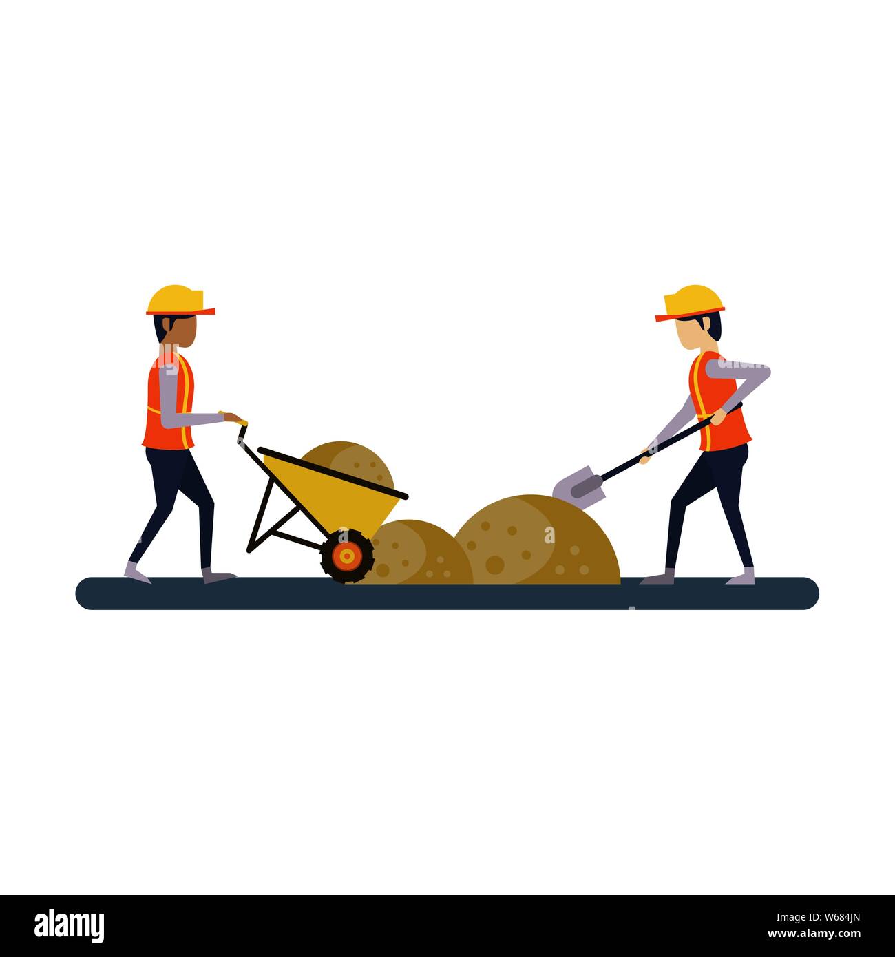 construction architectural engineering work cartoon Stock Vector Image ...
