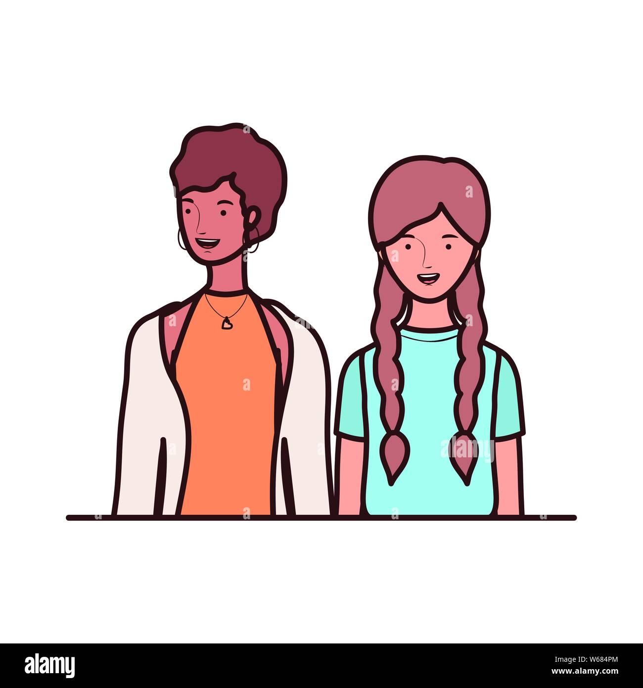 young women on white background Stock Vector Image & Art - Alamy