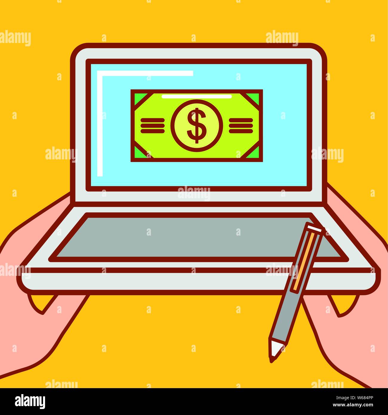 Money icon over yellow background design Stock Vector Image & Art - Alamy