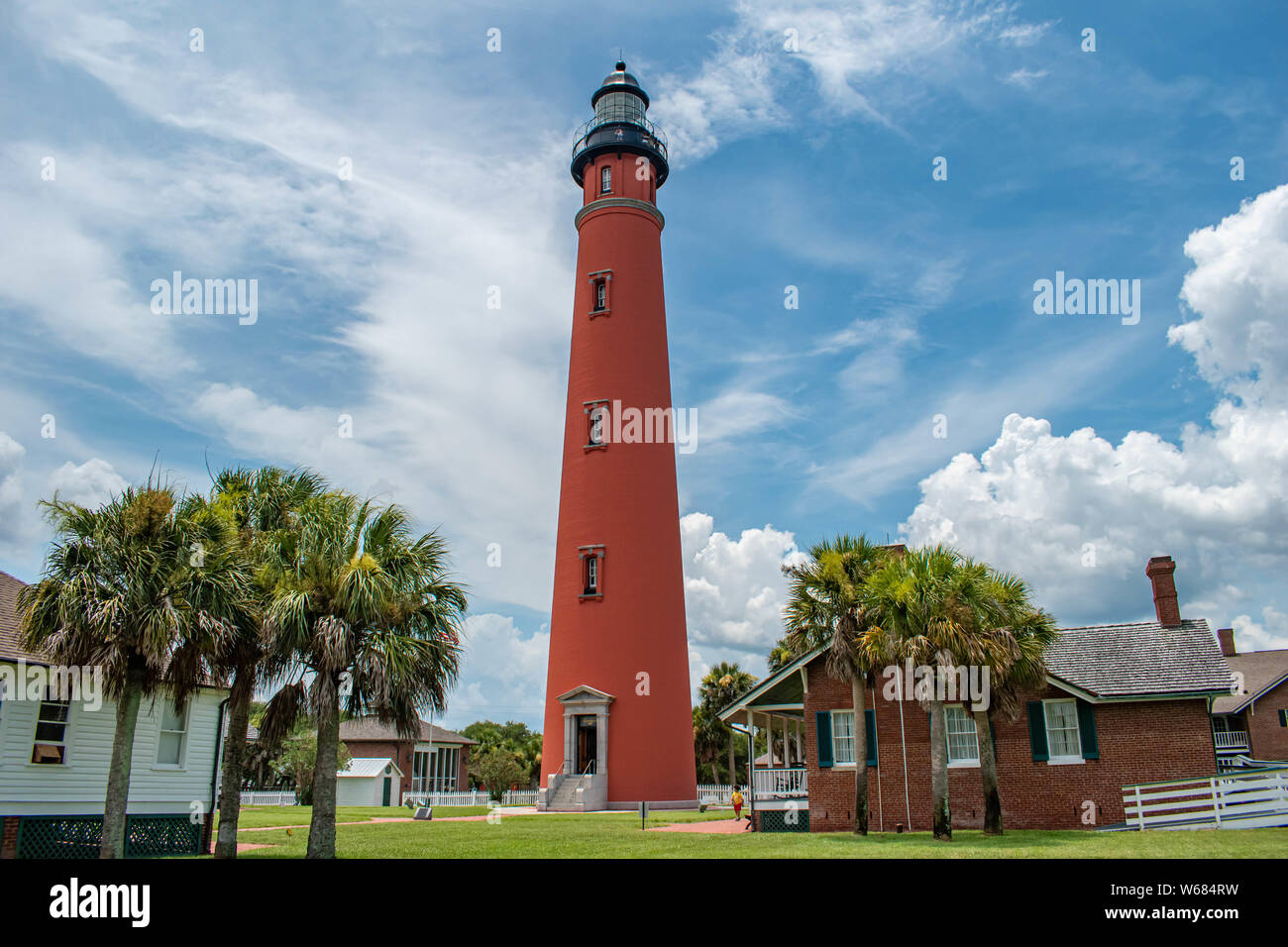 Ponce de Leon Inlet, Florida. July 19, 2019 Panoramic view of historic ...