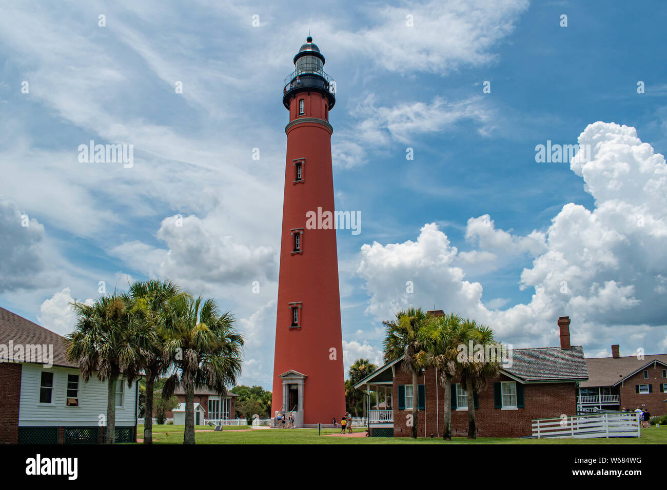 Ponce de Leon Inlet, Florida. July 19, 2019 Panoramic view of historic ...