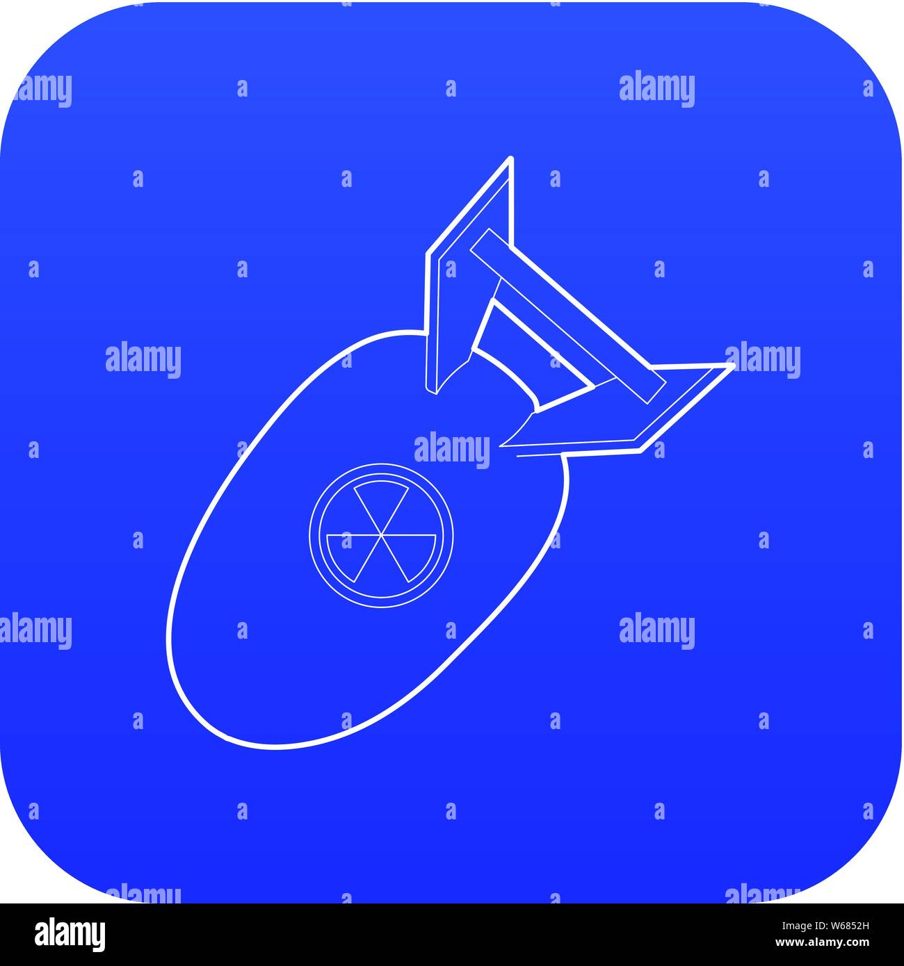 Atomic bomb icon blue vector Stock Vector Image & Art - Alamy
