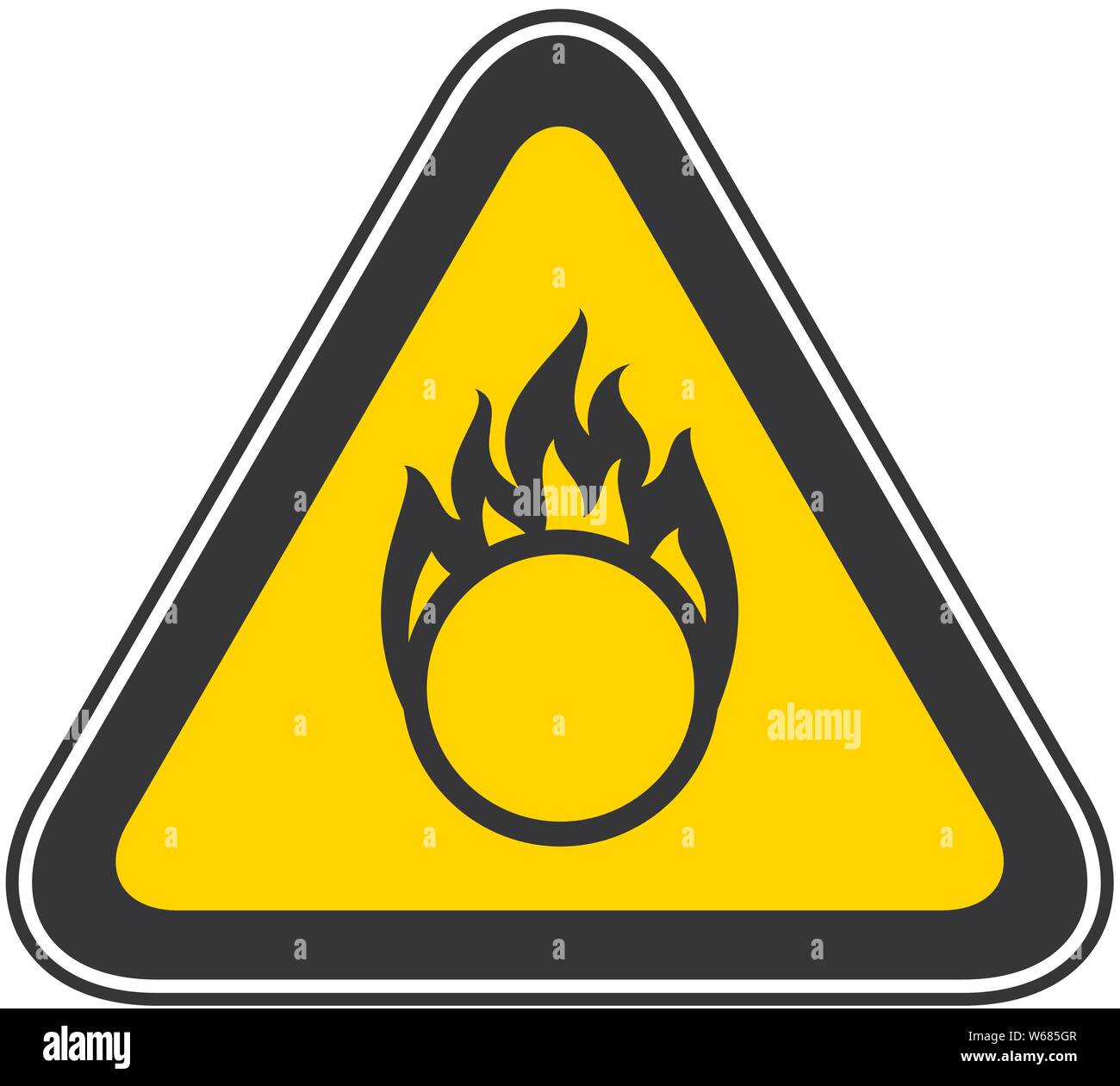 Triangular Warning Hazard Symbol Stock Vector Image & Art - Alamy