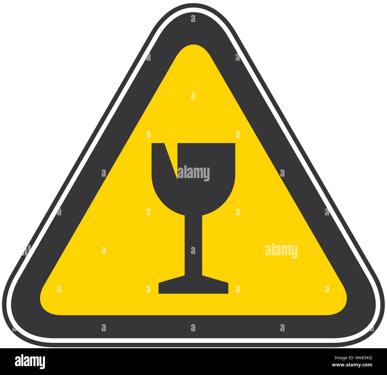 Triangular Warning Hazard Symbol Stock Vector Image & Art - Alamy