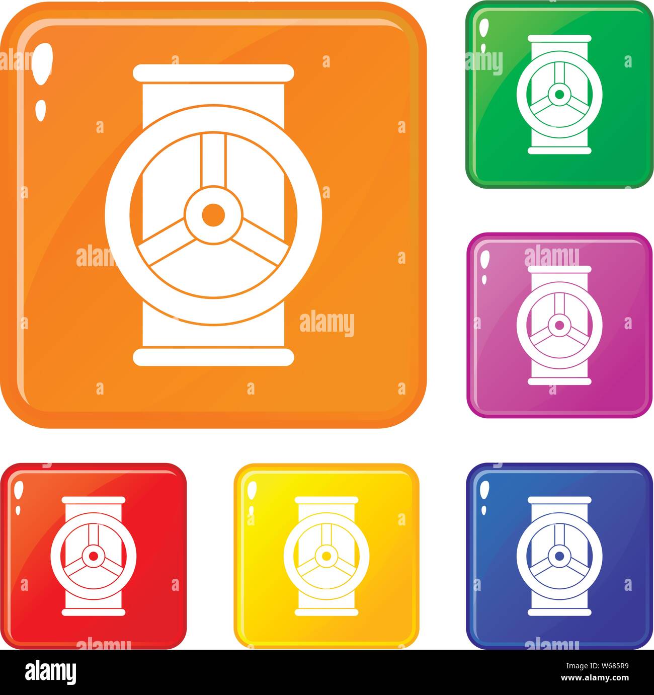 Valve icons set vector color Stock Vector Image & Art - Alamy