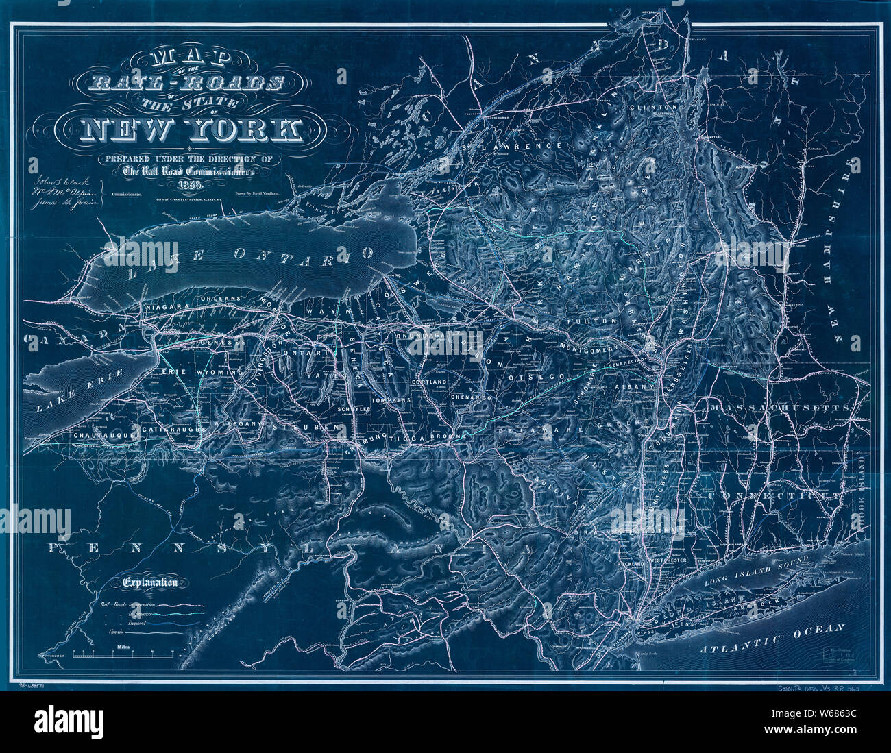 New york rail road map hi-res stock photography and images - Alamy
