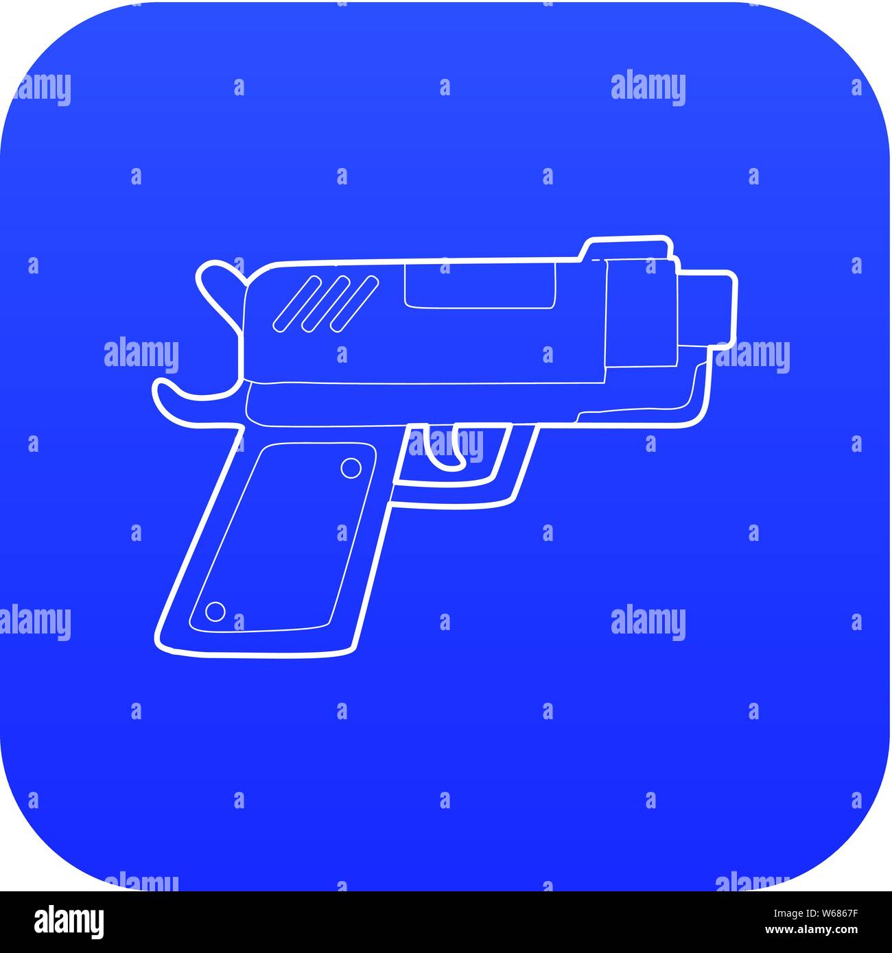 Gun icon blue vector Stock Vector Image & Art - Alamy