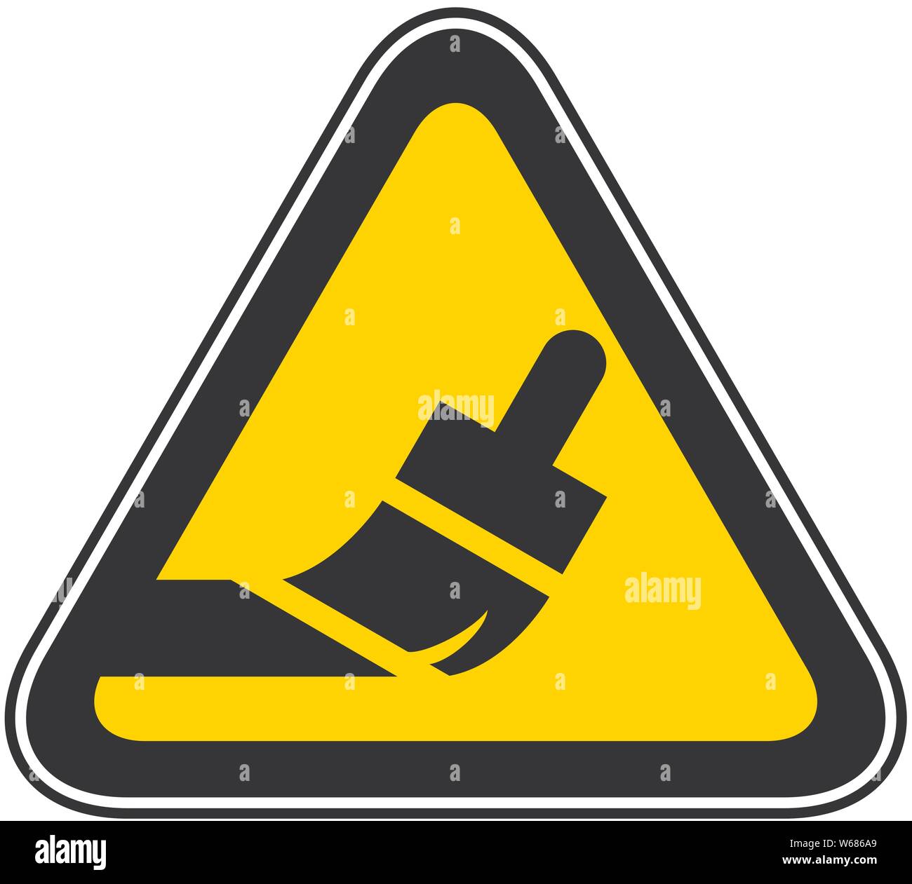 Triangular Warning Hazard Symbol Stock Vector Image & Art - Alamy