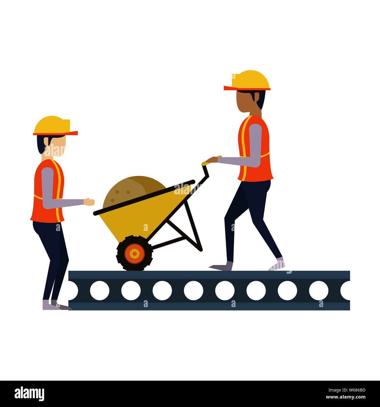 construction architectural engineering work cartoon Stock Vector Image ...