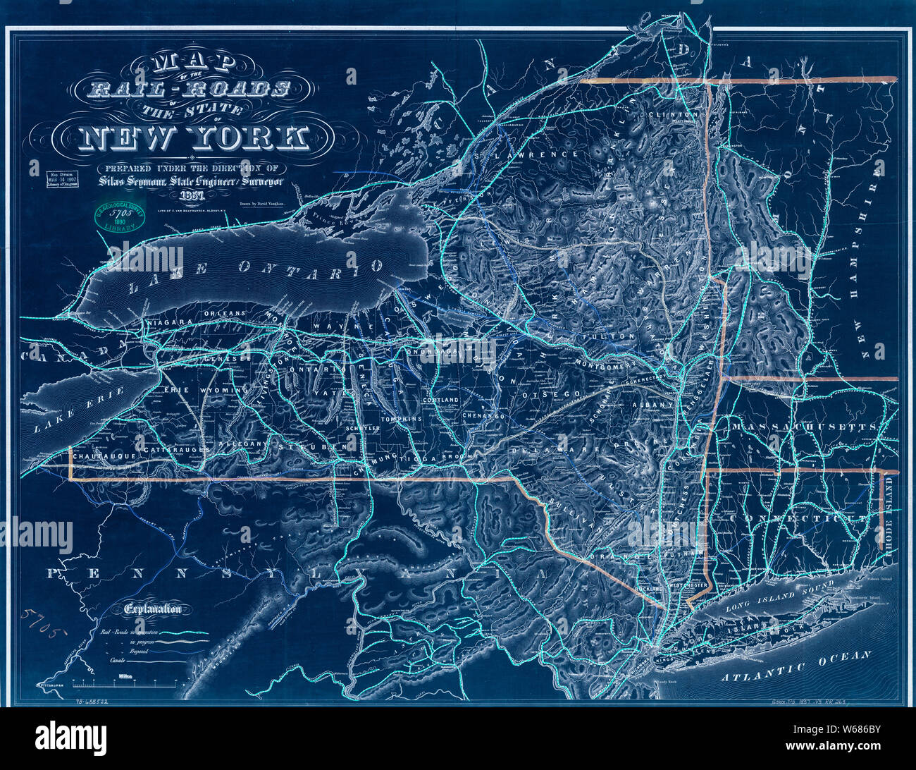 New york rail road map hi-res stock photography and images - Alamy