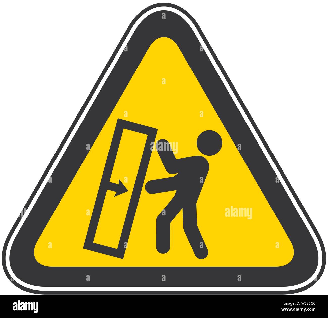 Triangular Warning Hazard Symbol Stock Vector Image & Art - Alamy