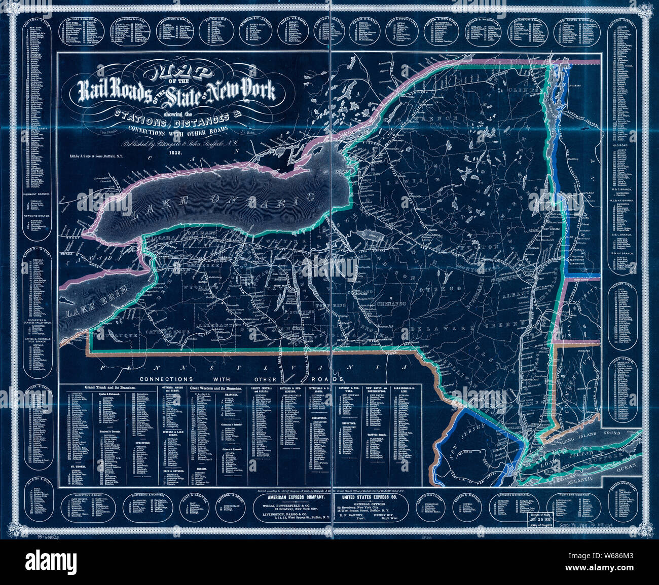 New york rail road map hi-res stock photography and images - Alamy